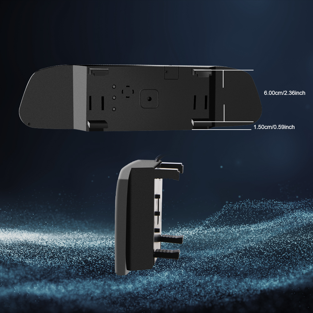 Цветной TFT ЖК-монитор универсальный автомобильный зеркало заднего вида ...