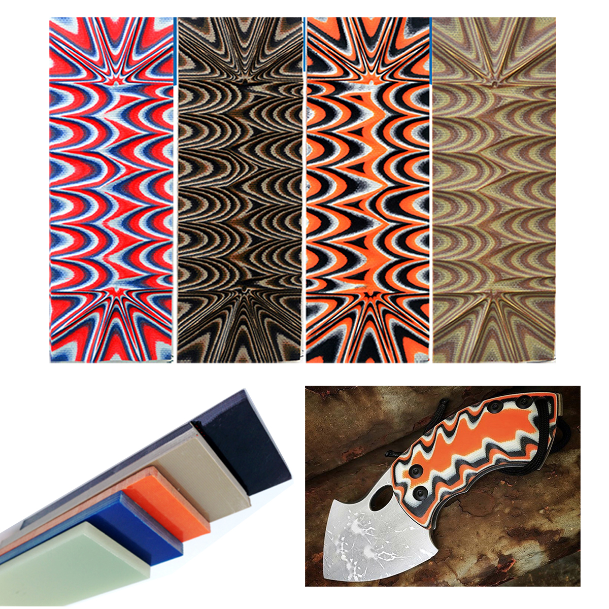 G10 Knife Handle Material Scale Knife Slabs Fr Wood Working Bush Blade ...