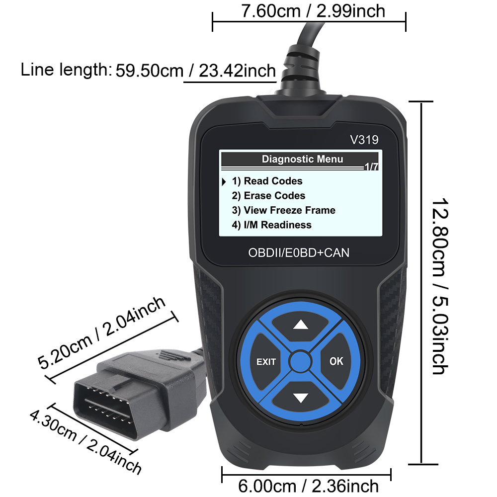 V319 Obd2 Сканер Цифровой Дисплей Диагностический Инструмент Автомобиля ...