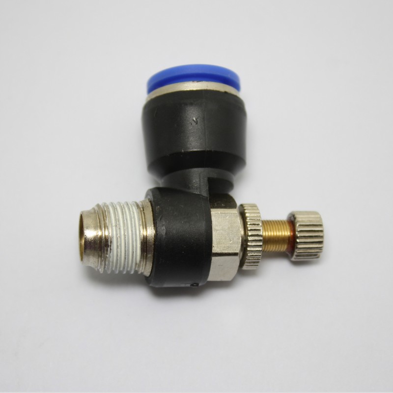 Air Flow Control Valve Pneumatic Throttle 1/8 1/4 3/8 BSP Pipe Tube Connector | eBay