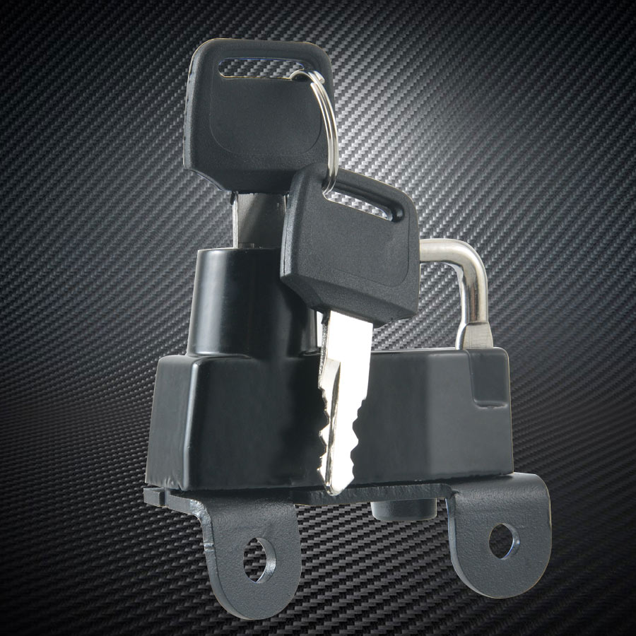 Black Metal Steel Helmet Lock w/ 2 Keys For Ducati Scrambler Icon Full ...