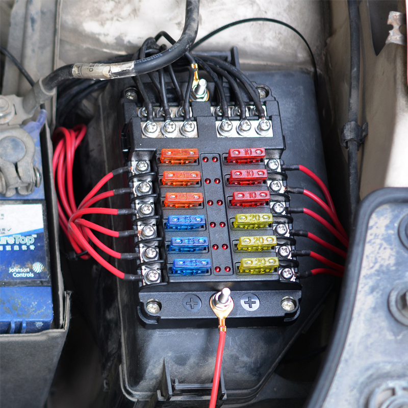 12v 24v Volt 12 Way Heavy Duty Standard Blade Fuse Box Holder Kit Car Van Marine Ebay