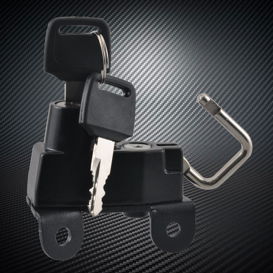 Black Metal Steel Helmet Lock w/ 2 Keys For Ducati Scrambler Icon Full ...