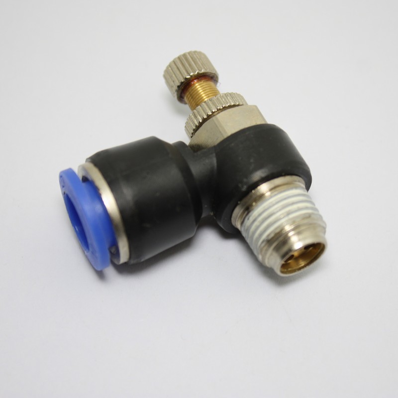 Air Flow Control Valve Pneumatic Throttle 1/8 1/4 3/8 BSP Pipe Tube Connector | eBay