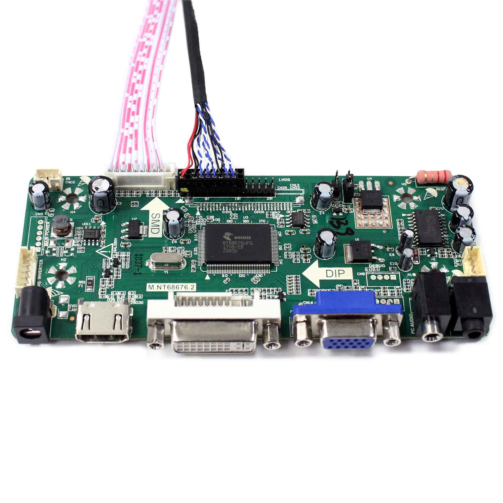 VGA DVI HDM I LCD Controller Board With 3.5" 800x600 Replace PD035VX2 ...
