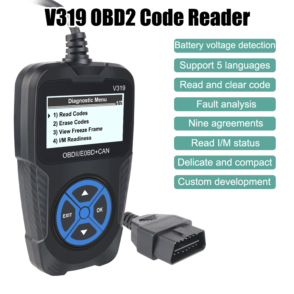 V319 Obd2 Сканер Цифровой Дисплей Диагностический Инструмент Автомобиля ...