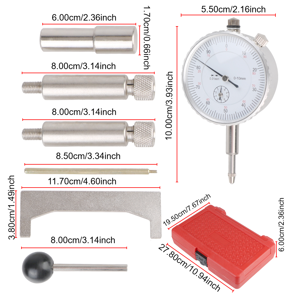 Oil Pressure Gauge 7 Pcs Diesel Fuel Injection Pump Timing Gauge Static ...