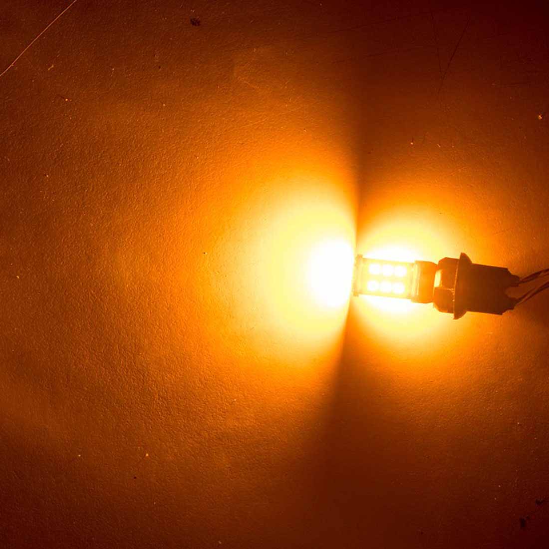 2X W16W Amber Orange Indicators T10 T15 LED Canbus Error Xenon Light ...